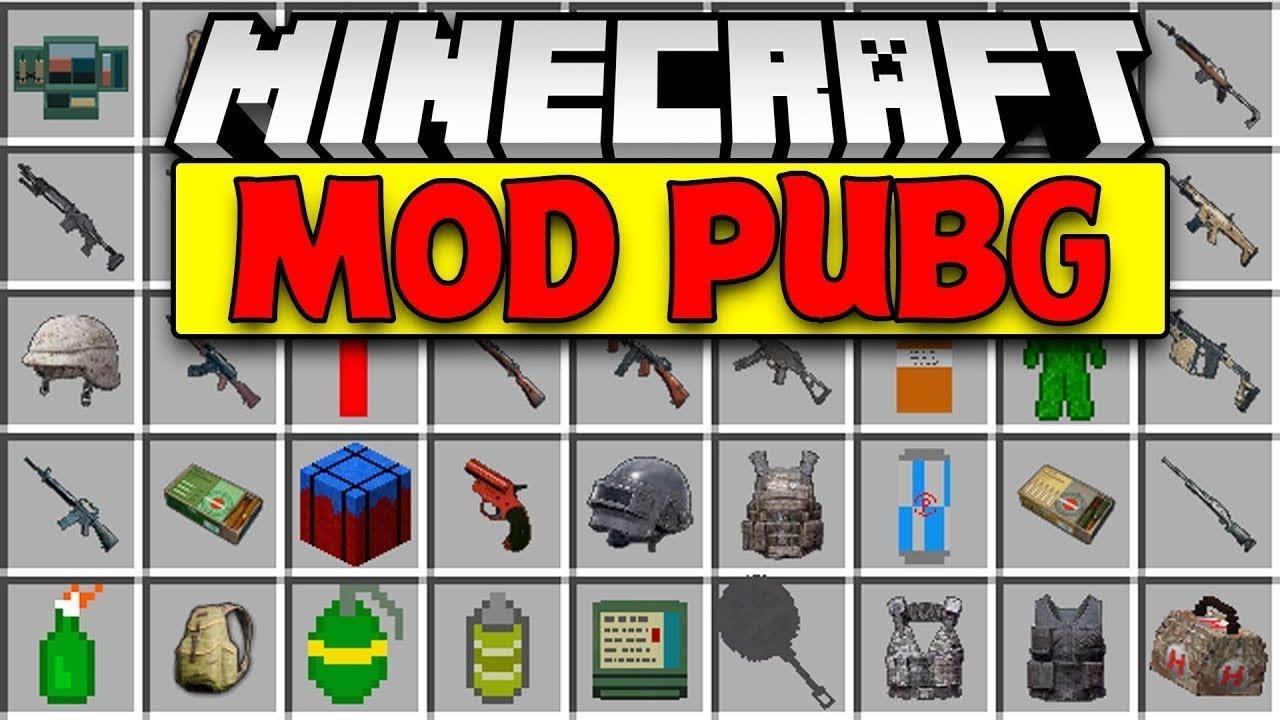 MINECRAFT MOD PUBG 2019*CÁCH NHẬN SÚNG TỪ CÁC THÙNG THÍNH - YouTube