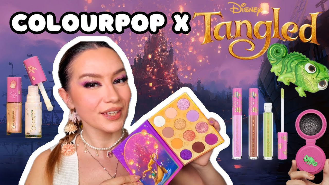 ColourPop X Tangled💜 worth it? | review, tutorial, swatches - YouTube