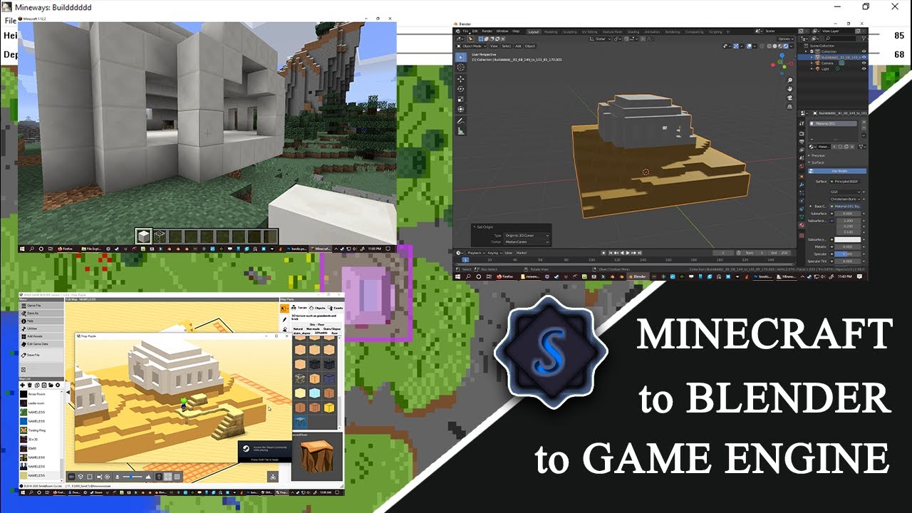 Tutorial Minecraft to Blender to Game - YouTube
