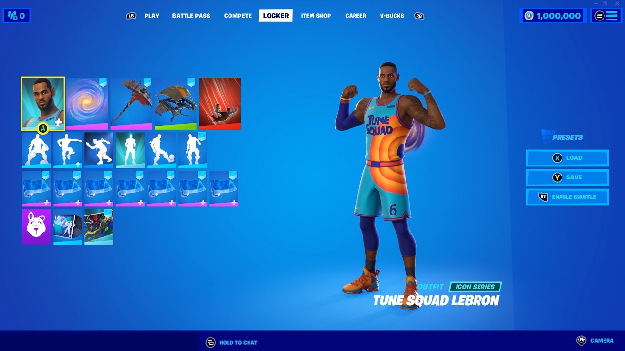 Fortnite LeBron James 'Space Jam' Skin Leaked in Game Emote Showcase ...
