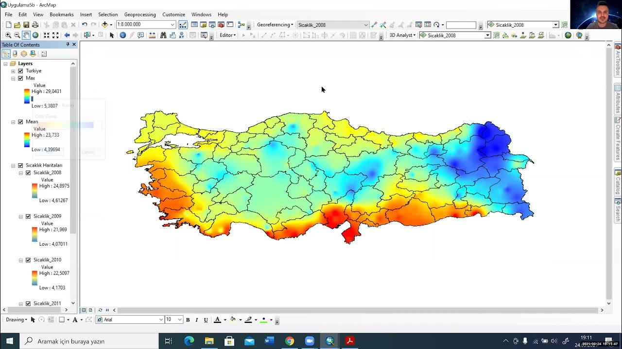 Arcmap Cell Statistics (mean or average, Sum, Maximum and Minimum ...