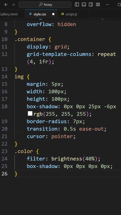 How To Make IMAGE GALLERY in HTML, CSS & JavaScript | CodeIT #shorts - YouTube