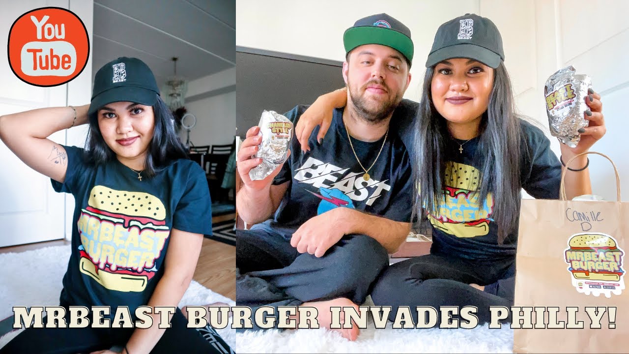 MRBEAST MERCH UNBOXING | WE TRIED MRBEAST BURGER | MRBEAST BURGER ...
