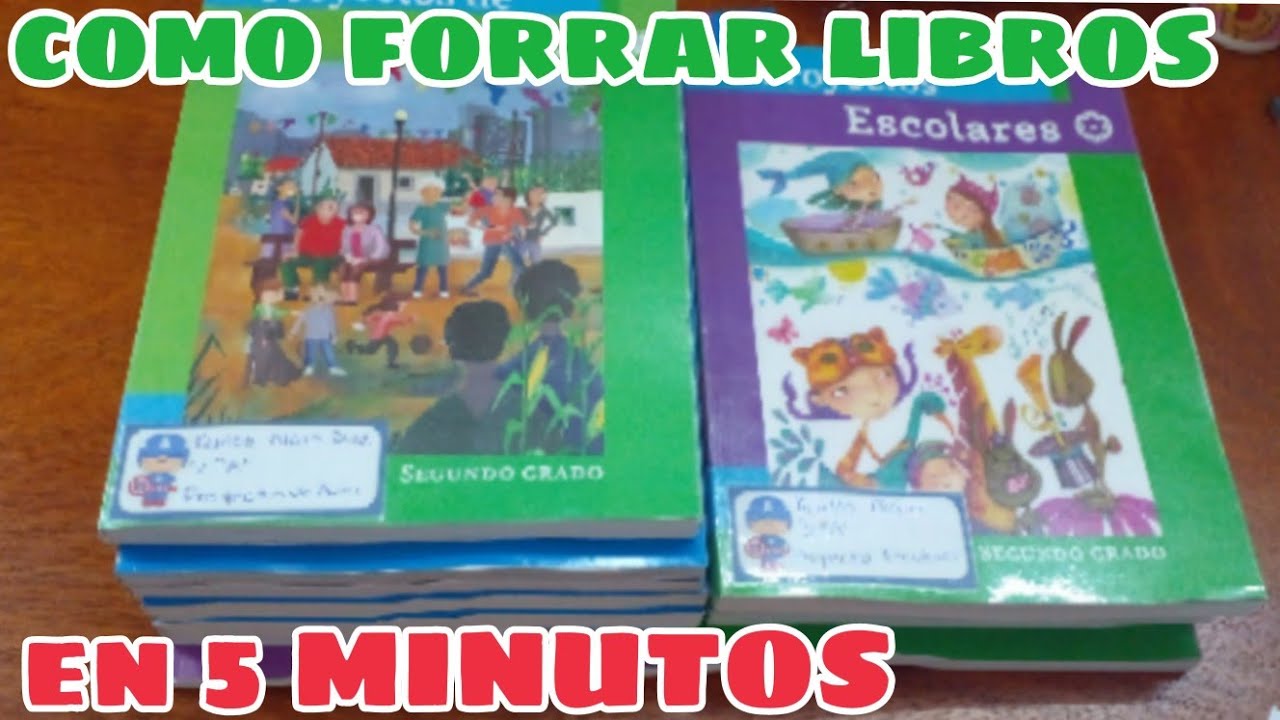 como FORRAR libros con contac o plástico EN MENOS DE 5 MINUTOS # ...