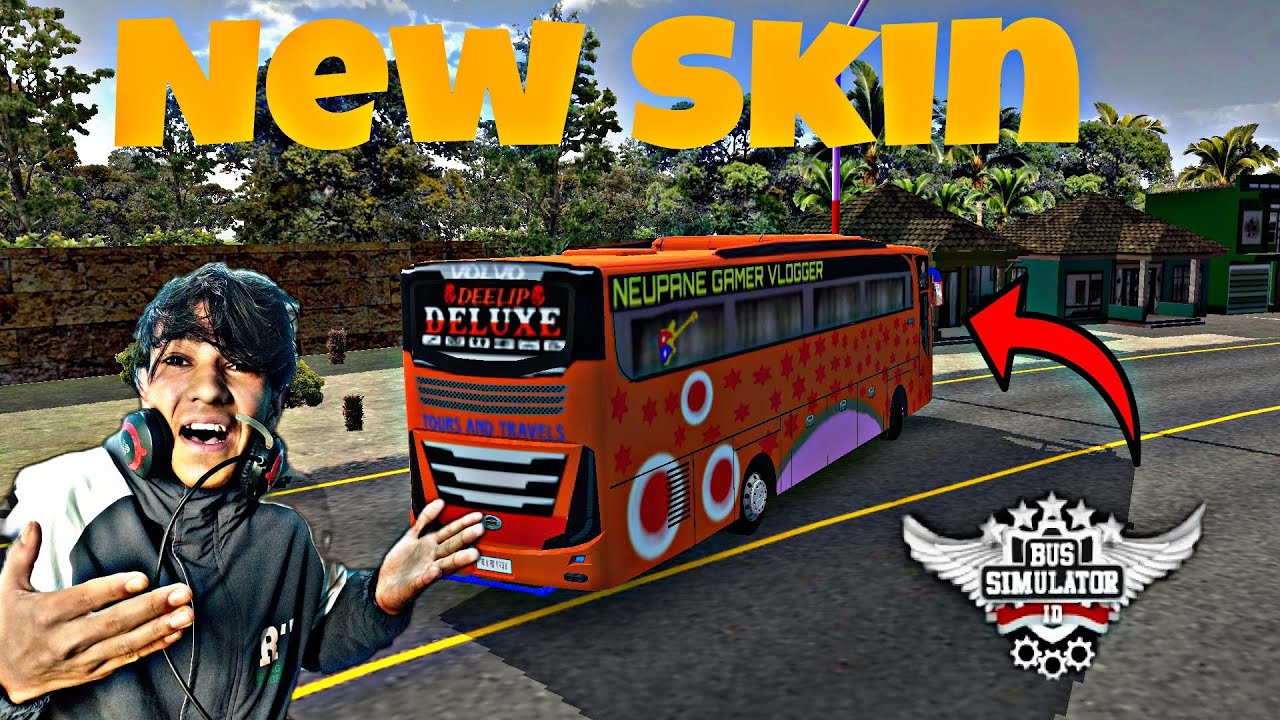 Neupane Gamer Vlogger Skin For Bus Simulator Indonesia || How to create ...