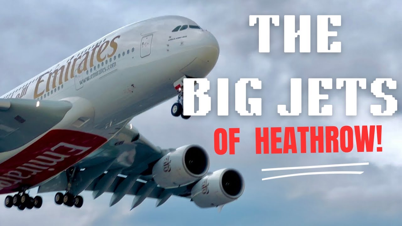 BIG JETS of Heathrow (Full 4K) | UK PLANESPOTTING | Aircraft landing ...