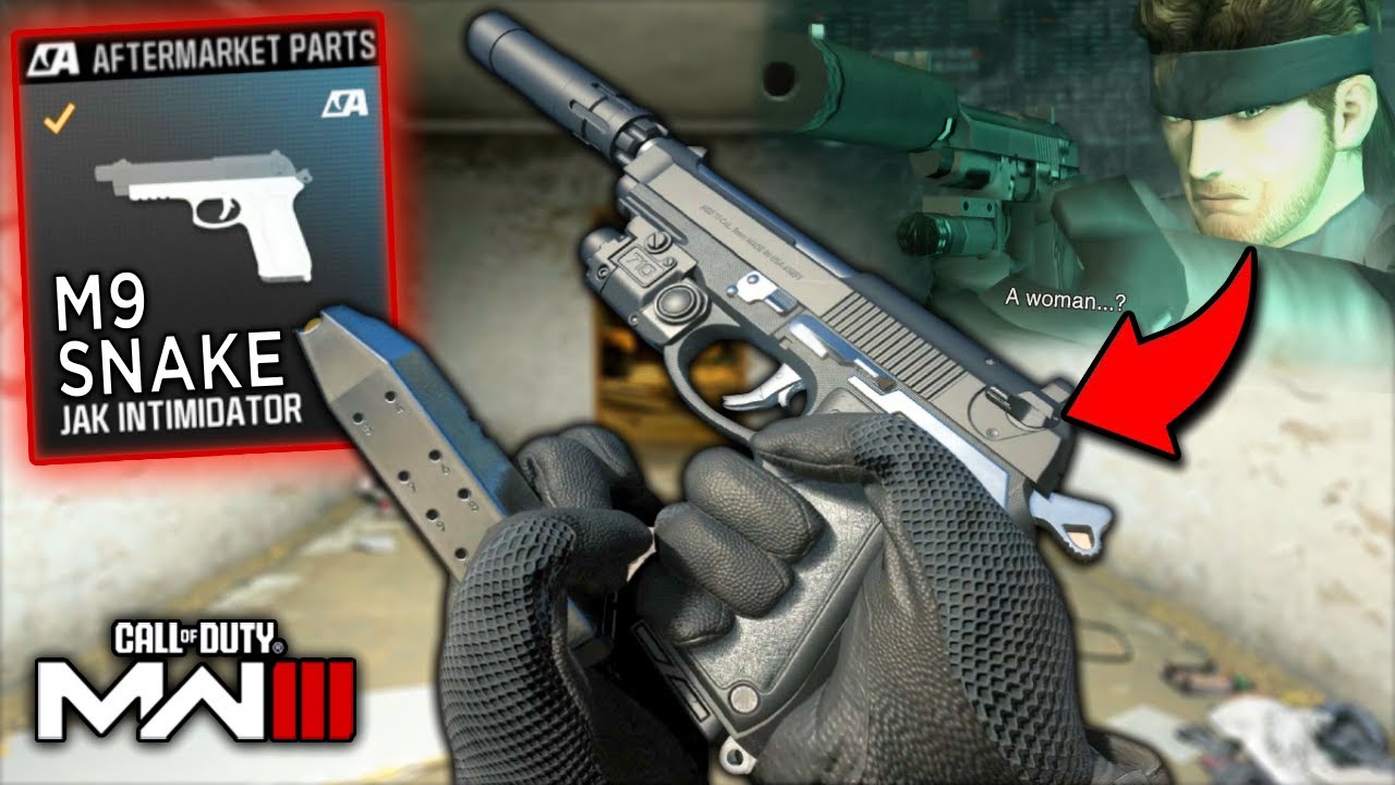 Solid Snake M9 Pistol - JAK Intimator Conversion Kit Gunplay - Modern ...