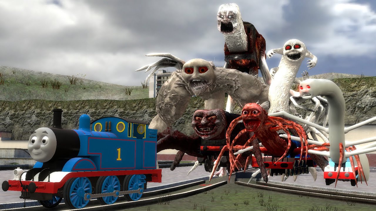 Building a Thomas Train Chased By Cursed Thomas and Friends Family ...