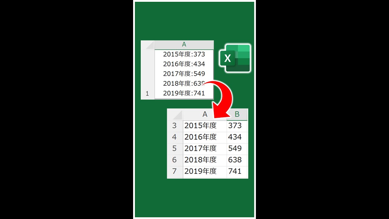 【excel】最新のtextsplit関数でセル内改行データを分割する Shorts Youtube