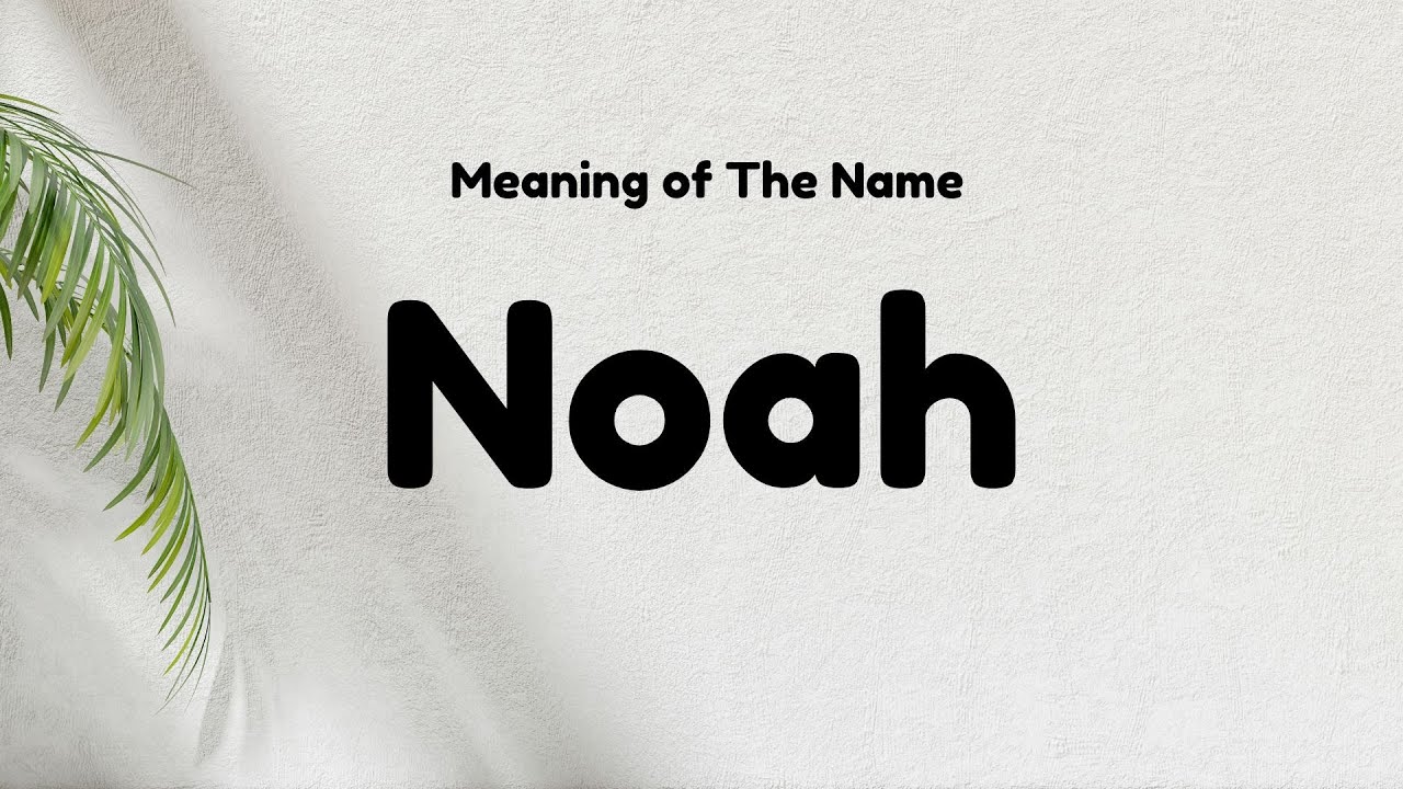 Meaning of The Name Noah - YouTube