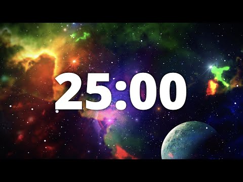 25 Minute Countdown Timer with Alarm and Deep Space Ambient Music | 🌠Deep Space Galaxy 🌠