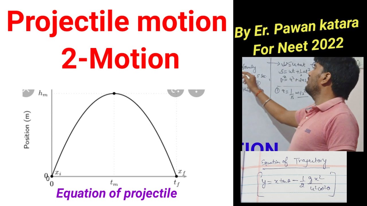Equation of trajectory of projectile motion based #Neet_Jee Practice ...