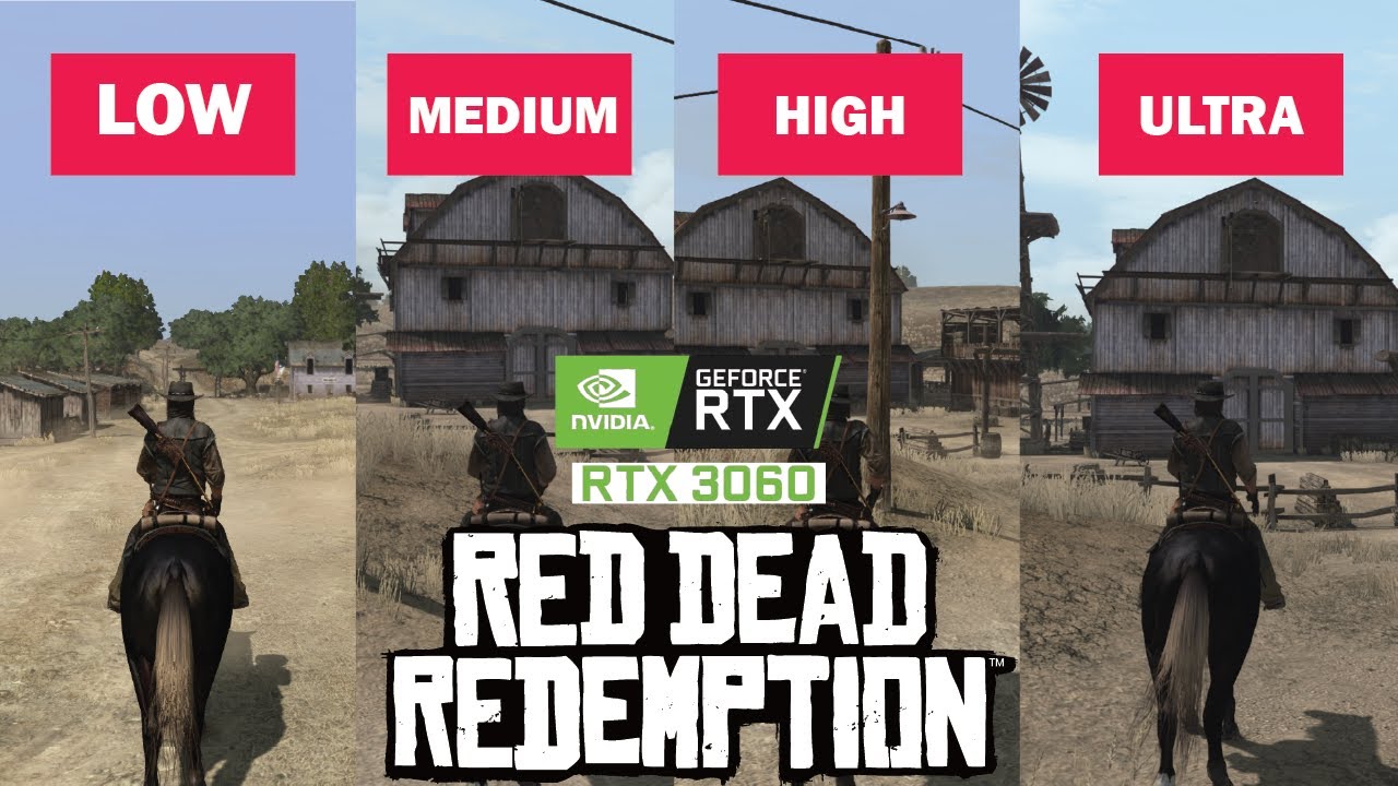 Red Dead Redemption 1 PC Graphics Comparison: Low vs Mid vs High vs ...