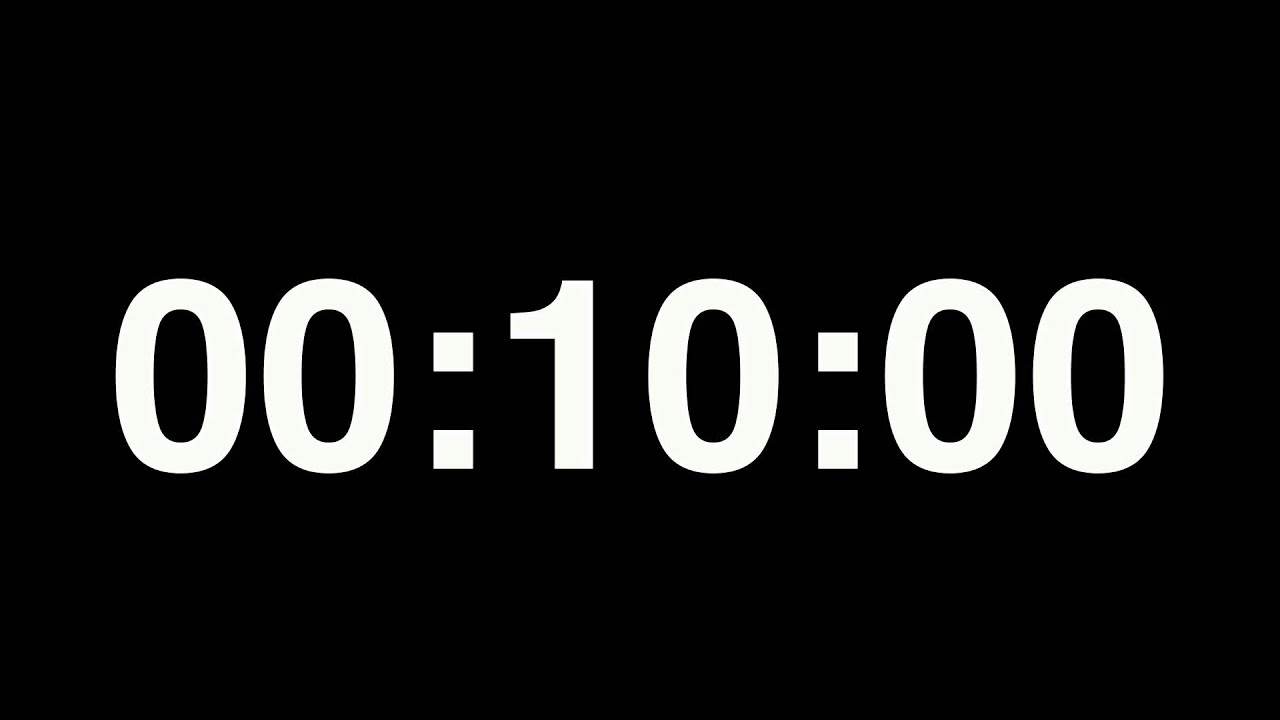 10-Minute with Tick Sound Countdown Timer with Alarm | Flashing Final 30 Seconds |Relaxing ...
