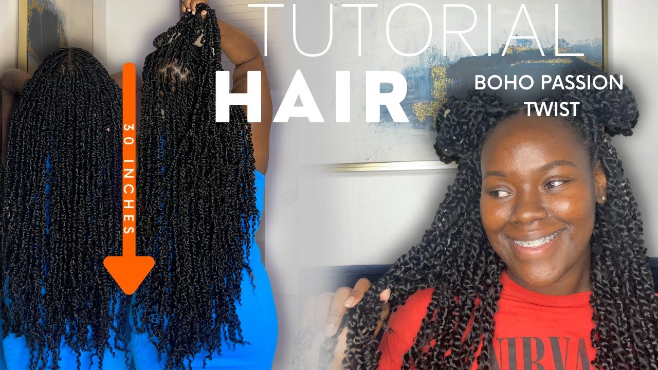 HOW TO| NEAT & EASY 30’ BOHO PASSION TWIST| BEGINNER FRIENDLY - YouTube