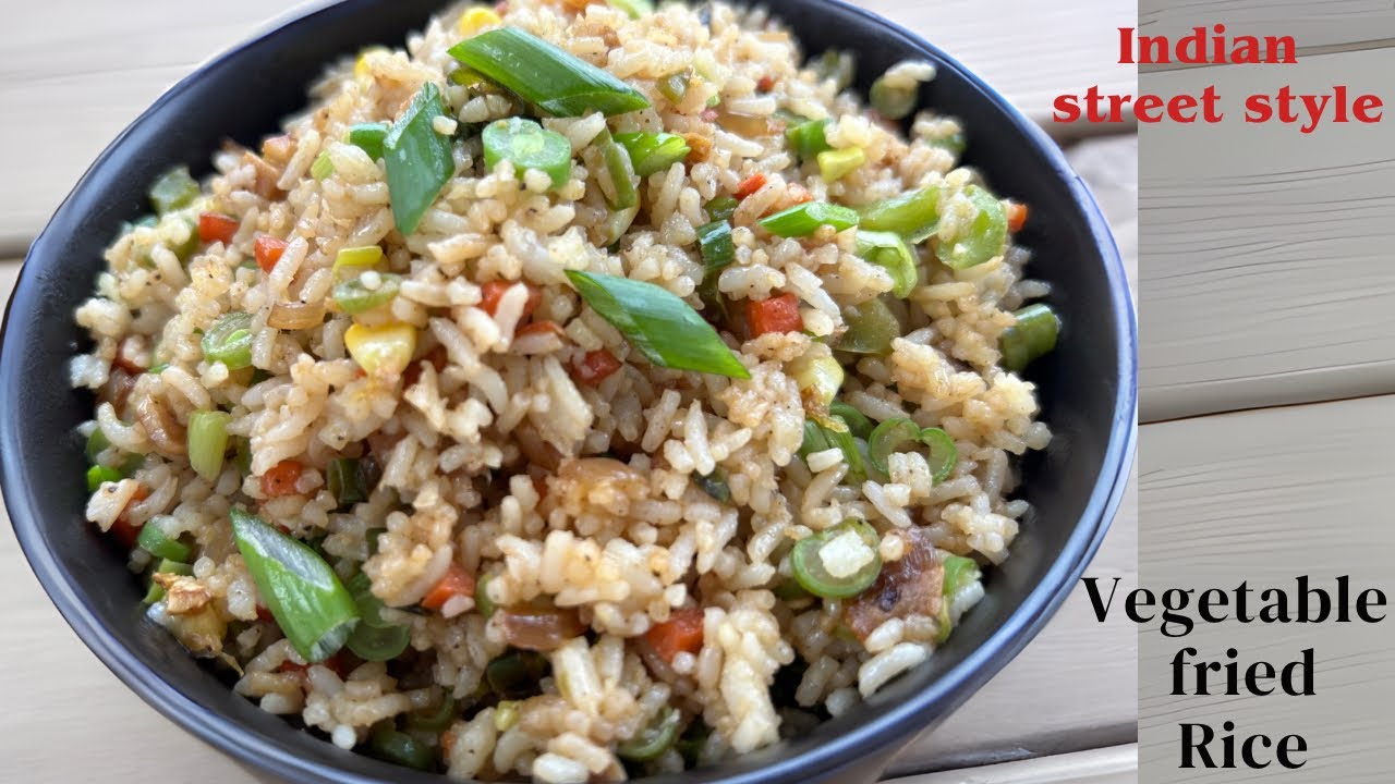 Vegetable fried rice - Indian street style - YouTube