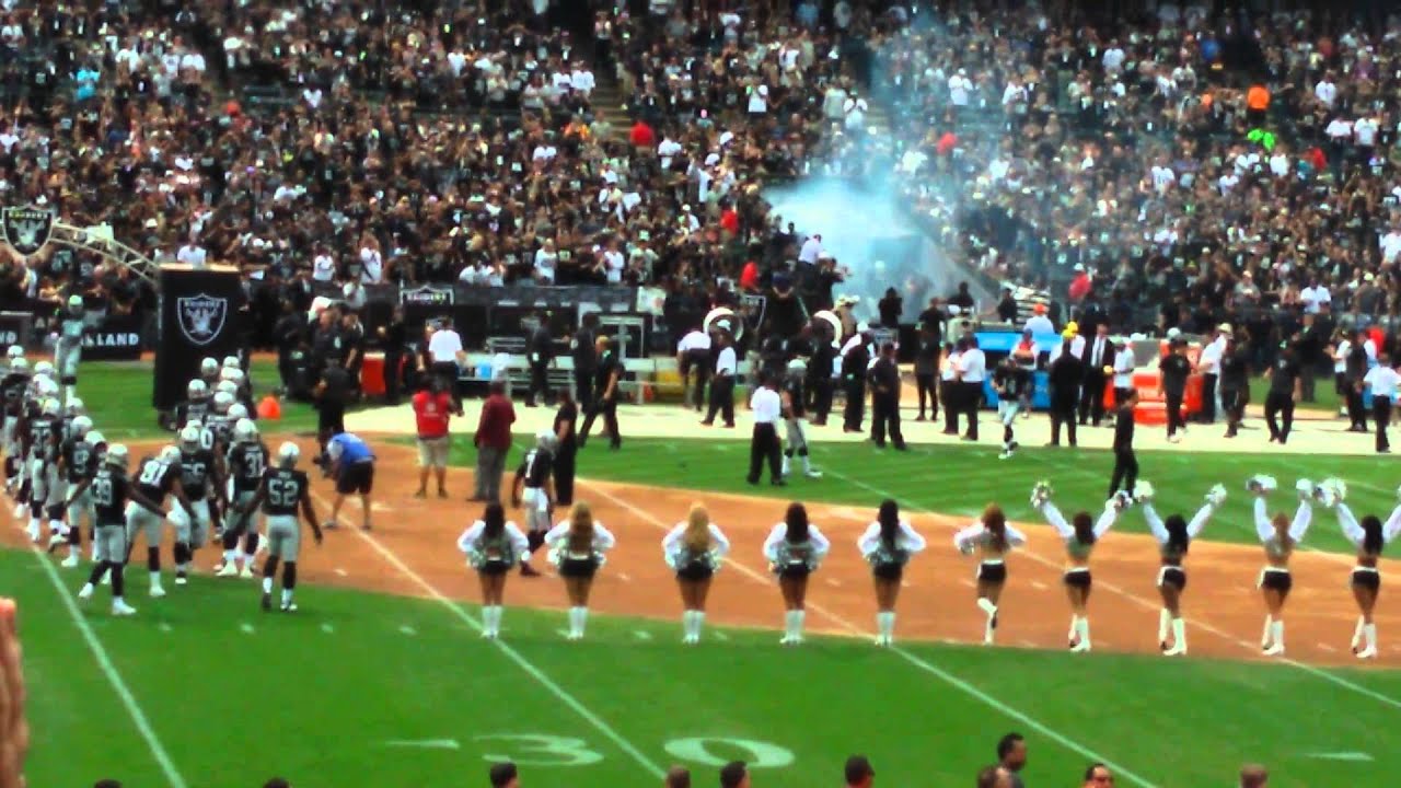 Raiders 2015 season opener player introductions - YouTube