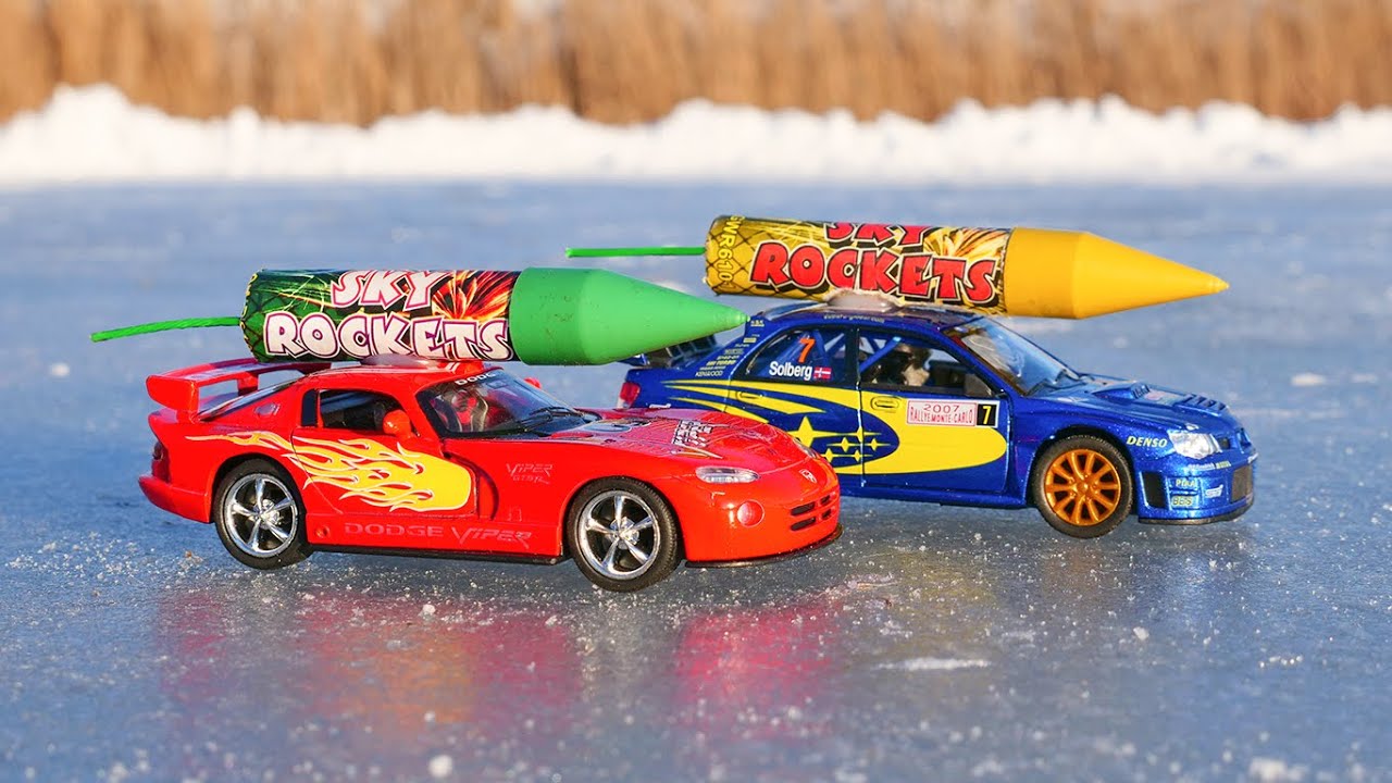 Experiment: XXL Rocket instead of the engine in a car - YouTube
