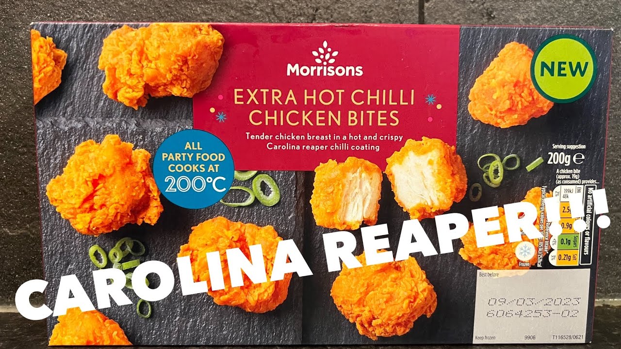 Morrisons Extra Hot Chilli Chicken Bites Review | Carolina Reaper ...