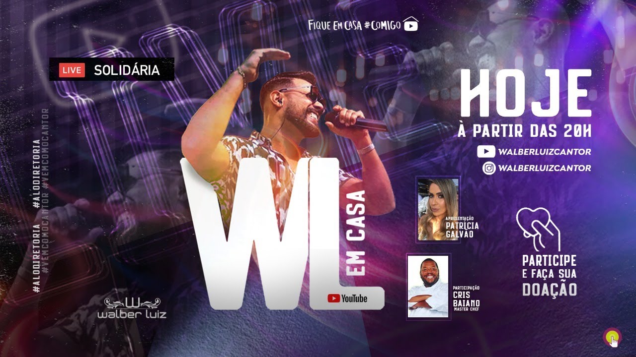 Live Walber Luiz Cantor / WL em casa Live / #walberluiz - YouTube