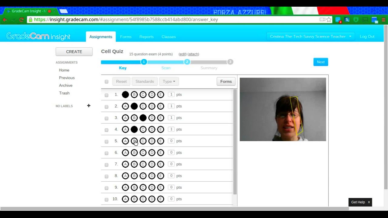 GradeCam - setting up an assignment - YouTube