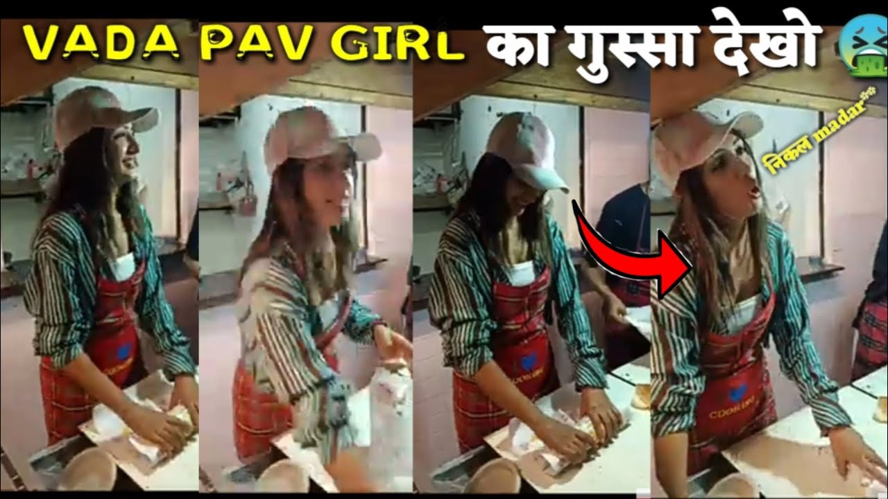 Vada Pav girl Chandrika Dixit angry ll vada pav girl new shop open - YouTube