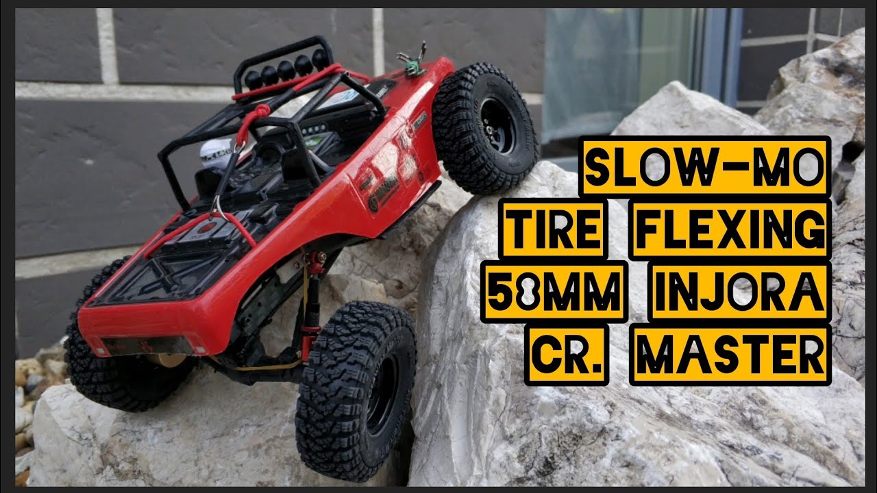 Tire flexing, 58mm Crawler Master, Injora, scx24 lcg deadbolt - YouTube