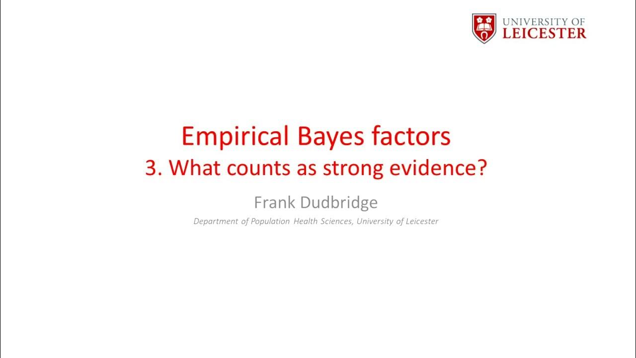 Empirical Bayes factors 3: What counts as strong evidence? - YouTube