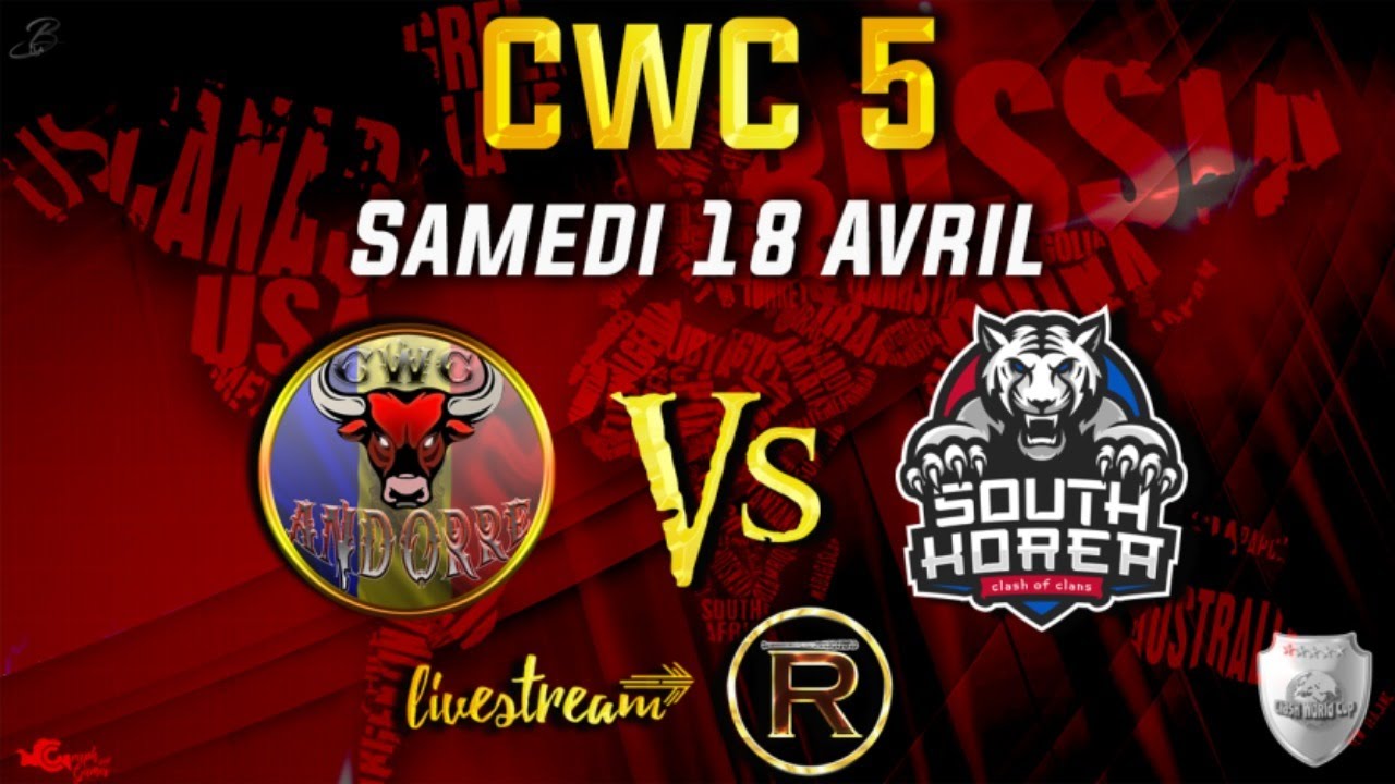 Coupe du Monde (CWC) | Andorre vs Corée du Sud | Clash Of Clans - YouTube