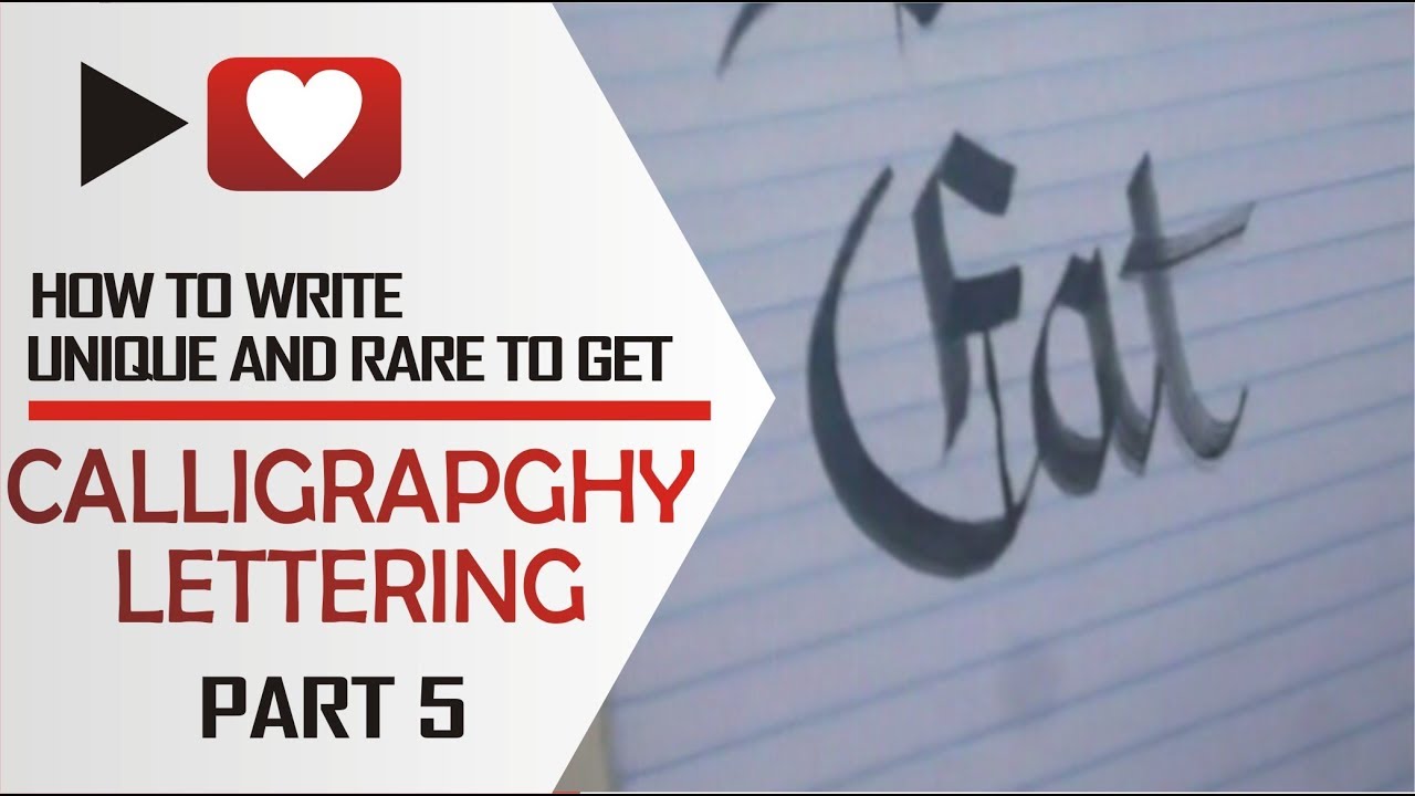 How to write Unique Rare o Get Calligraphy Lettering Part 5 - YouTube