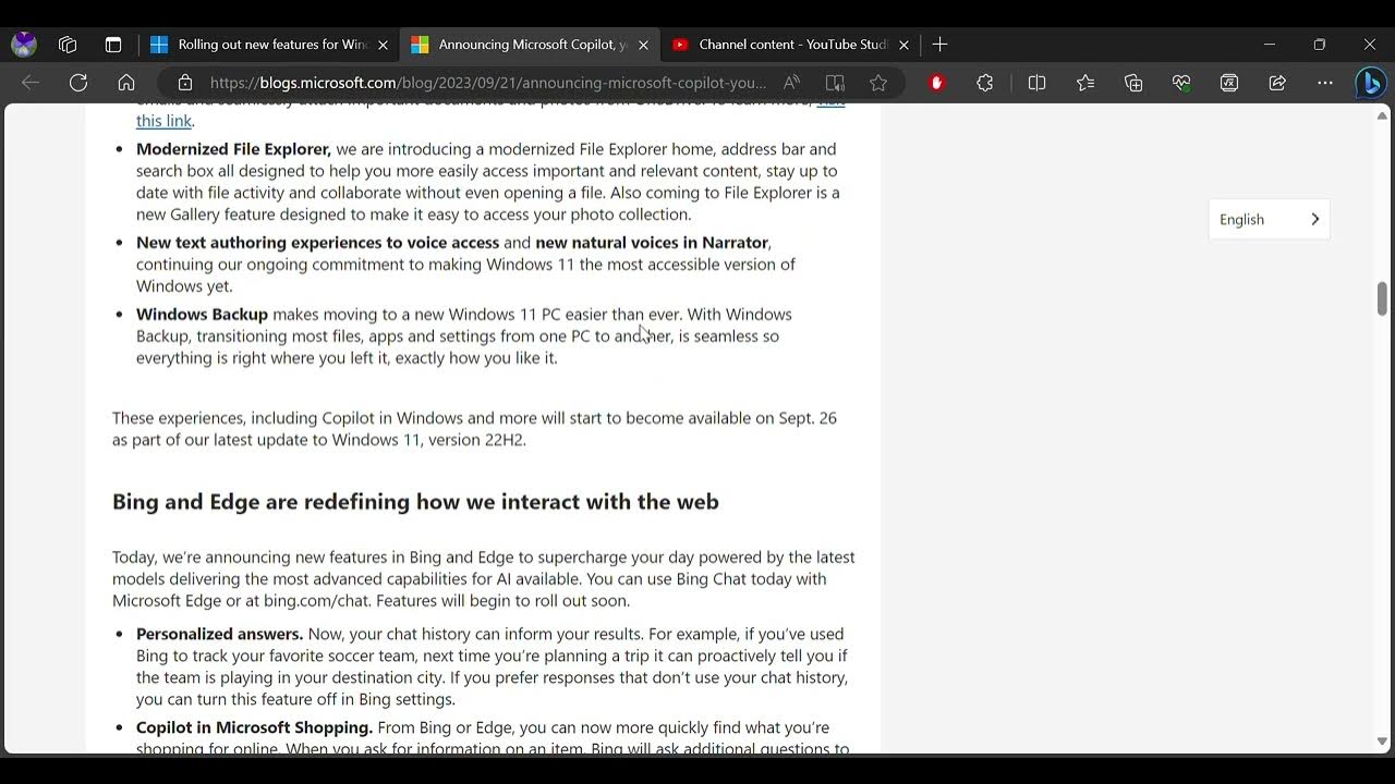 Microsoft Rolling out new features for Windows 11 22H2 to the Release ...