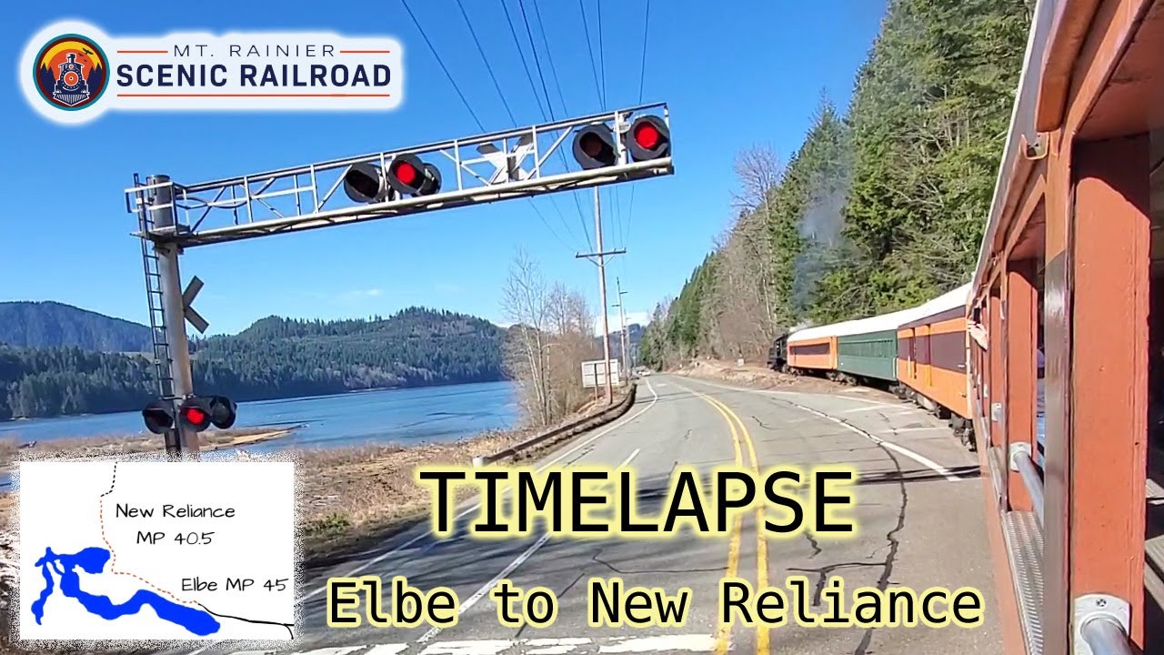 Timelapse Elbe to New Reliance Route Mount Rainier Scenic Railroad ...