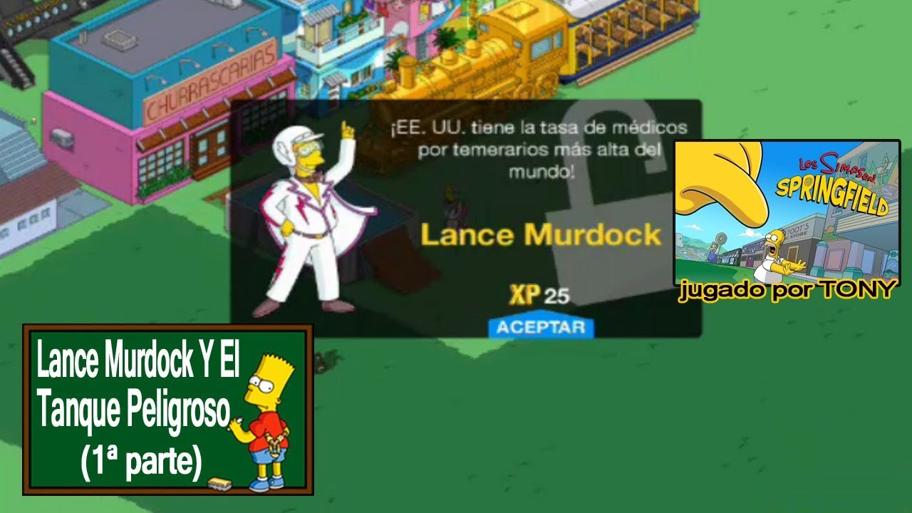 Los Simpson Springfield "Nivel 55 - Lance Murdock y el Tanque peligroso ...