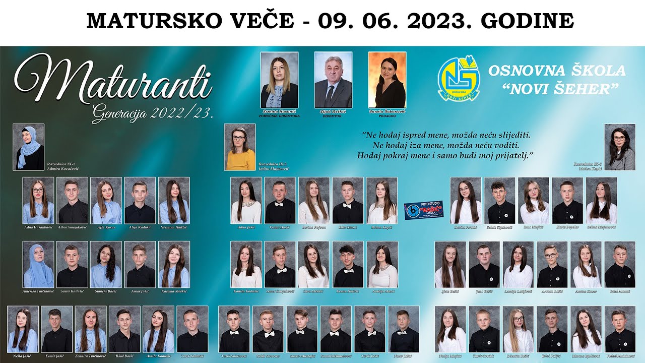 Matursko Vece - OS "Novi Seher" - 09. 06. 2023. god - YouTube