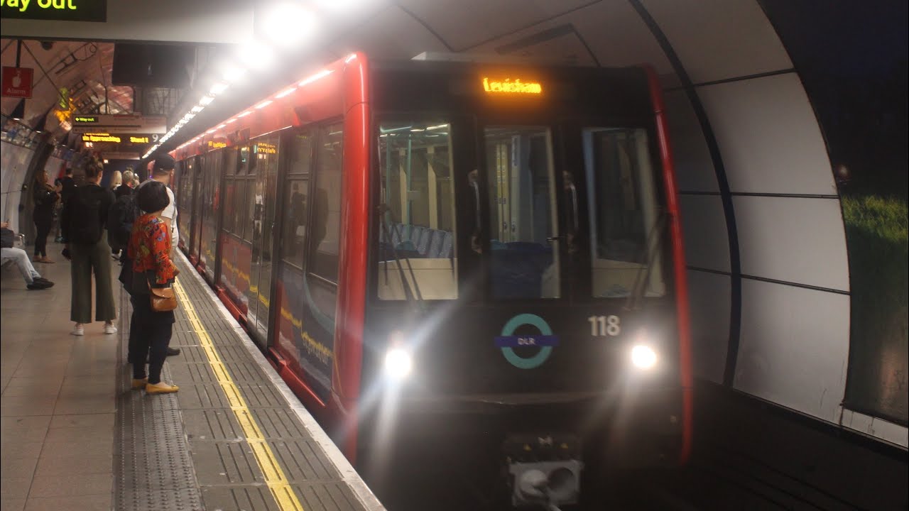 DLR B07 Stock Train 118 from Bank to Shadwell - YouTube