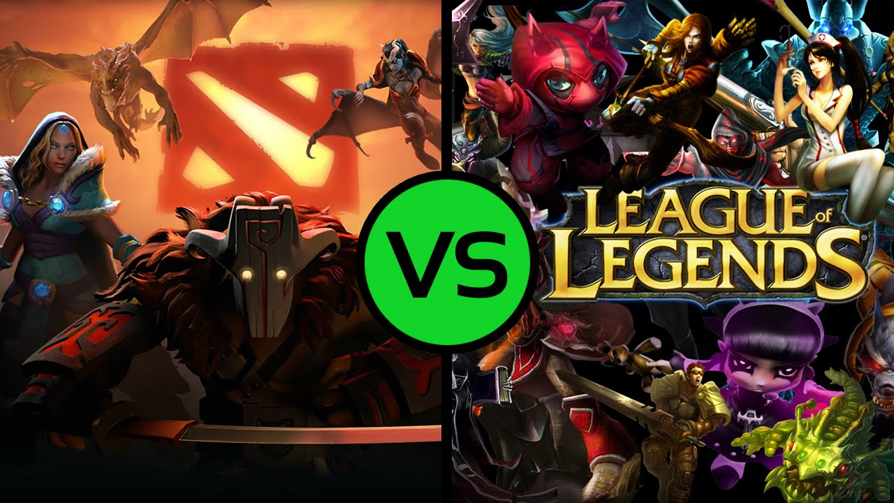 DOTA 2 VS LEAGUE of LEGENDS - YouTube
