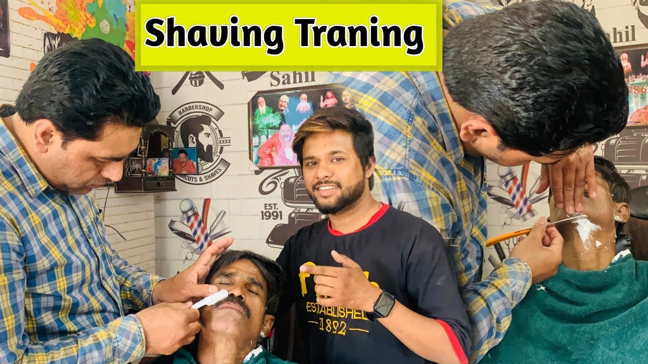 Shaving - Training by Sahil Barber - YouTube