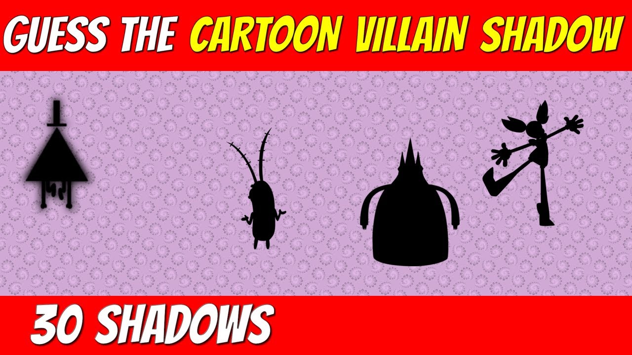 Guess the CARTOON VILLAIN from SHADOW | Cartoon quiz challenge - YouTube