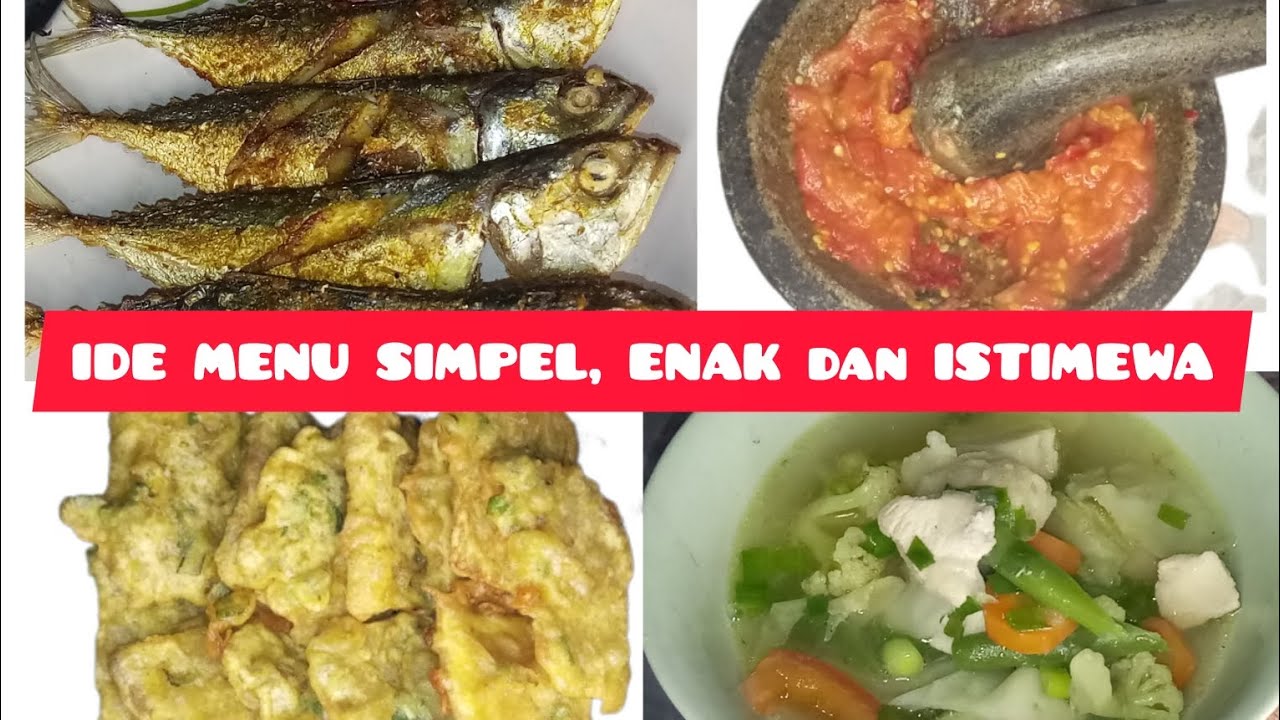 4 RESEP LAUK SIMPEL DAN ENAK GAK CUKUP 1 PIRING NASI || MENU SEHARI ...