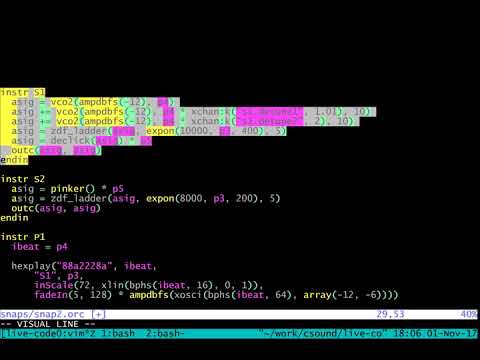 Live Coding with Csound: Using the xchan User-defined Opcode - YouTube