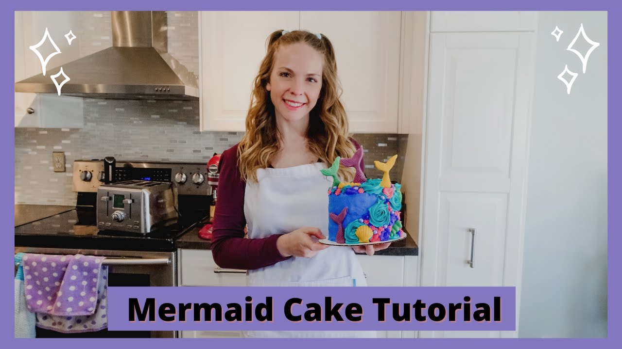 HOW TO DECORATE AN EASY MERMAID CAKE | Mermaid Cake Tutorial with NO ...