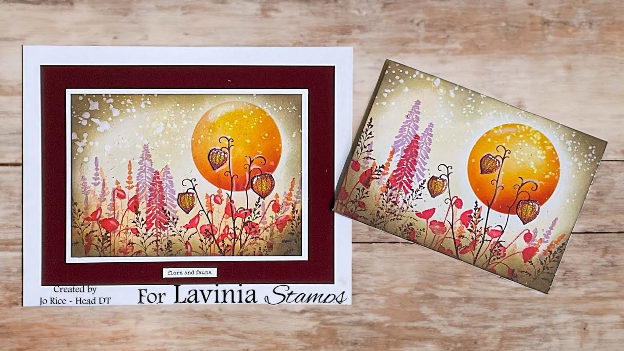The Summer Moon Garden by Jo Rice - A Lavinia Stamps Tutorial - YouTube