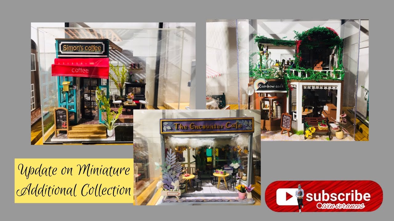 UPDATE ON DIY MINIATURE COFFEE SHOP|| ADDITIONAL COLLECTION - YouTube