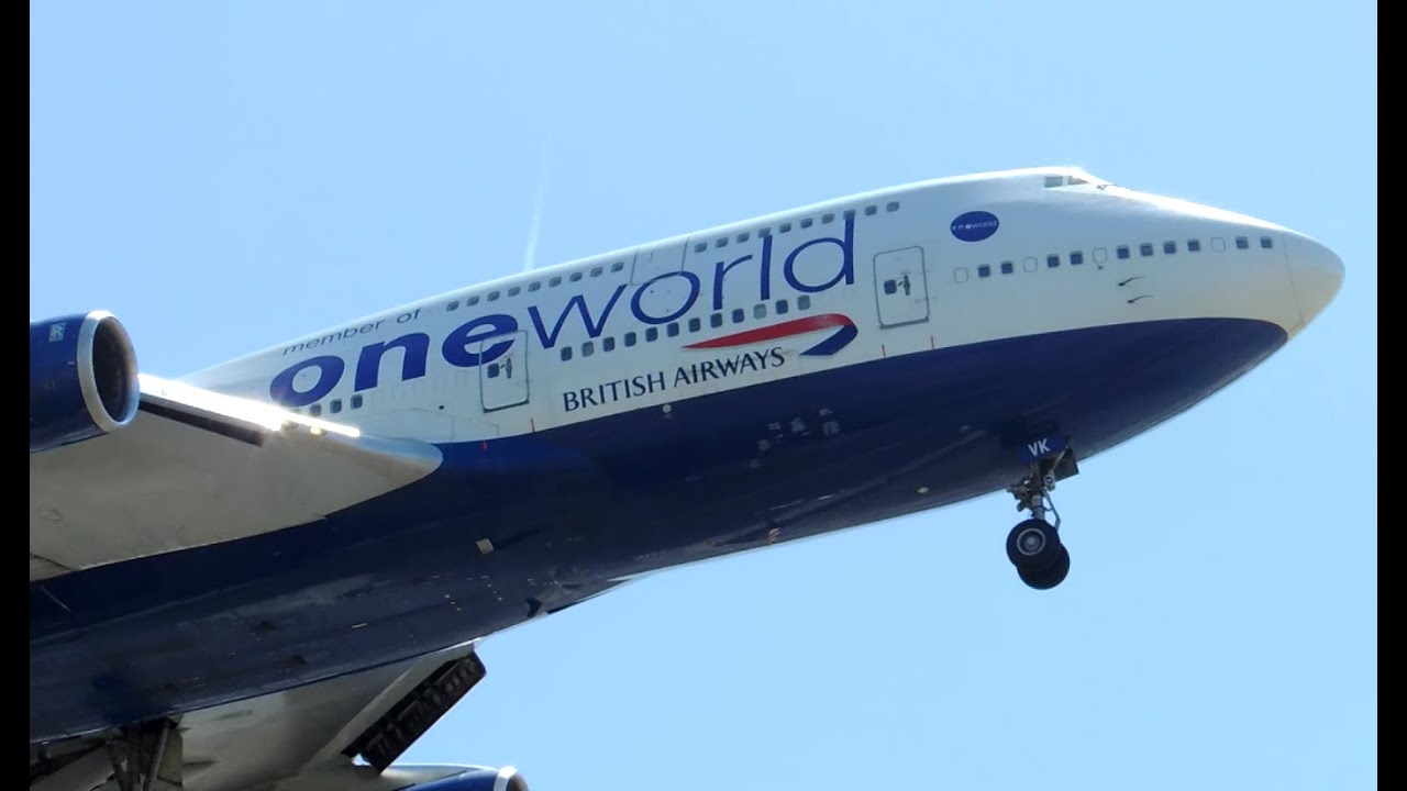 British Airways Boeing 747-400 OneWorld Livery [G-CIVK] landing in LAX ...