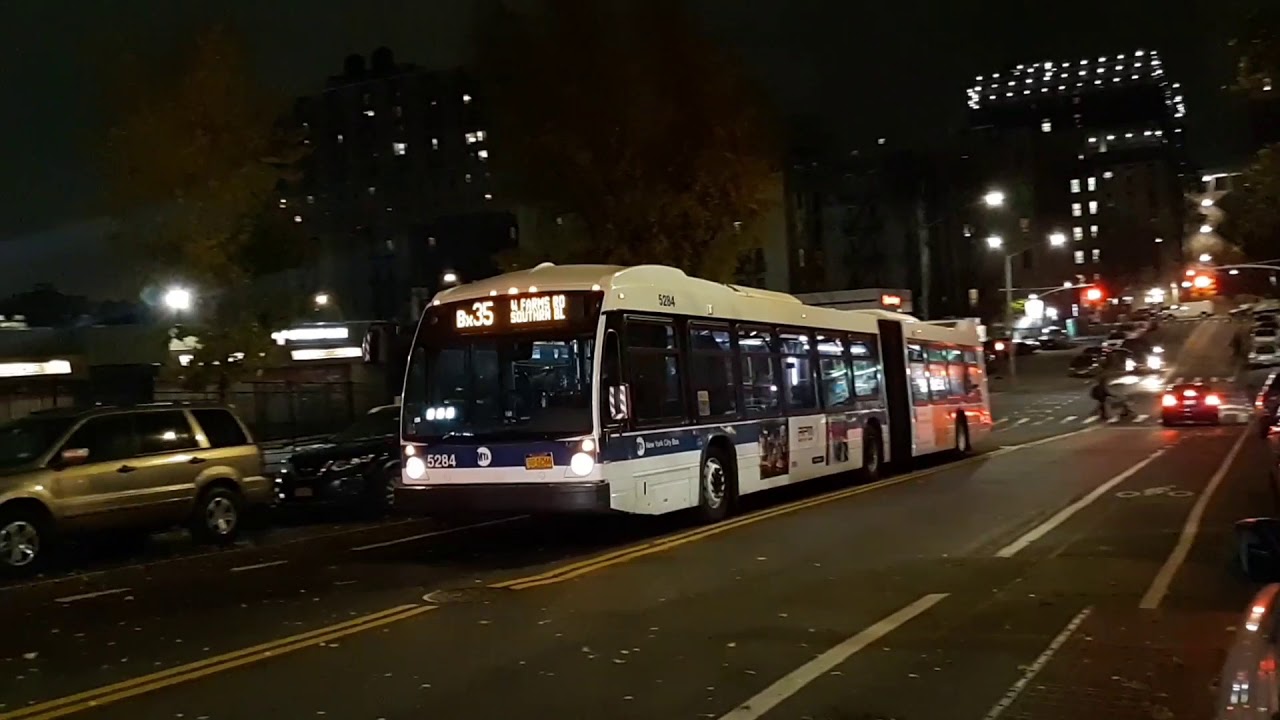 MTA NYC Bus 2012 Novabus LFS Articulated #5284 & #5939 On The Bx35 ...