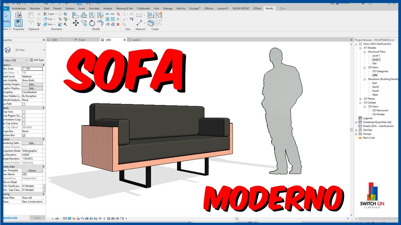 Galería BIM | Cómo crear un Sofa Moderno en Revit - YouTube
