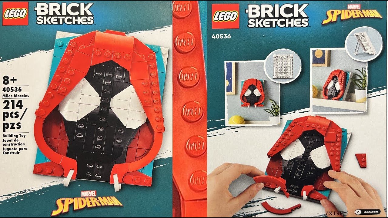 Miles Morales Lego Brick Sketches - YouTube