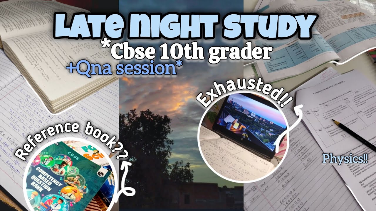 Late night study vlog 😴 CBSE class 10th*📘QnA. session💙~Pranjali rai ...