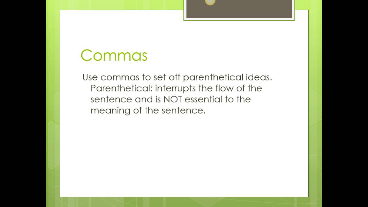 EHC - Commas - YouTube