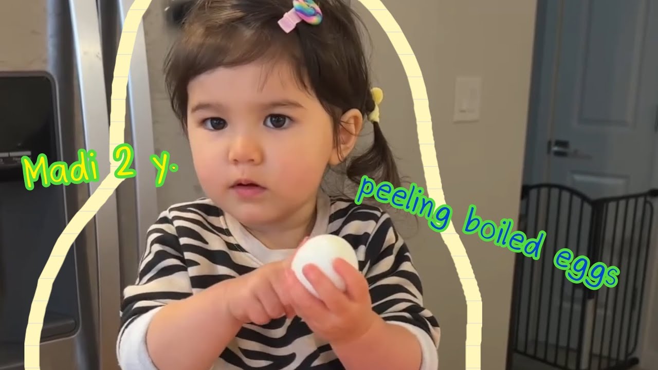Madi 2 y. Peeling boiled eggs. มาดี 2 ขวบ กับการช่วยแม่ปอกไข่ต้ม #ลูก ...